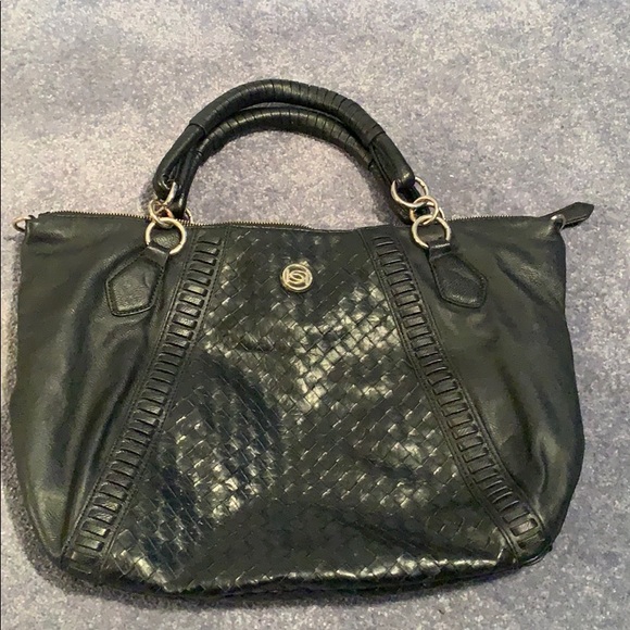bebe | Bags | Bebe Black And Gold Leather Tote Bag | Poshmark
